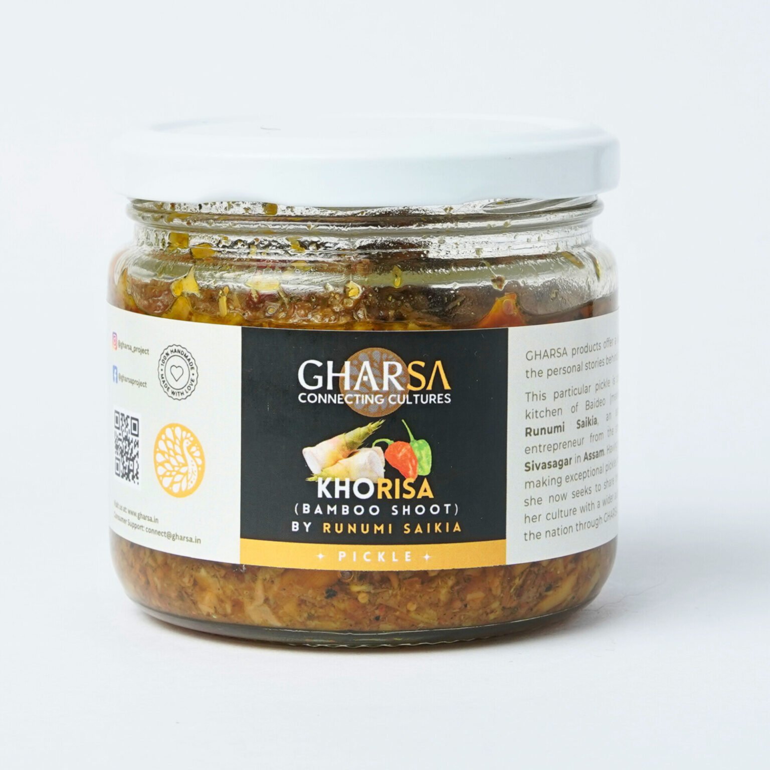 Bamboo Shoot (Khorisa) Pickle (250 Gms) - GHARSA